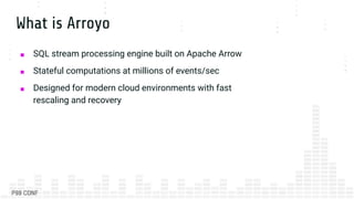 Latency, Throughput & Fault Tolerance: Designing the Arroyo Streaming Engine by Micah Wylde ...