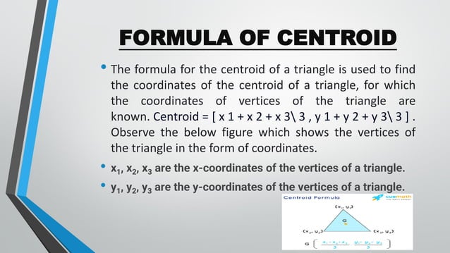 CENCEPT OF CENTROID | PPT