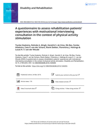 MICAS | a questionnaire to assess rehabilitation patients experiences ...