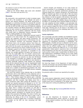 MICAS | a questionnaire to assess rehabilitation patients experiences ...