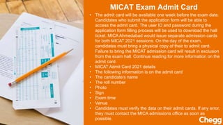 Micat exam | PPTX