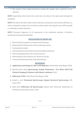 Micro ATR - A review | PDF