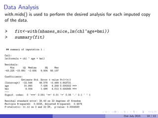 SheffieldR July Meeting - Multiple Imputation with Chained Equations ...