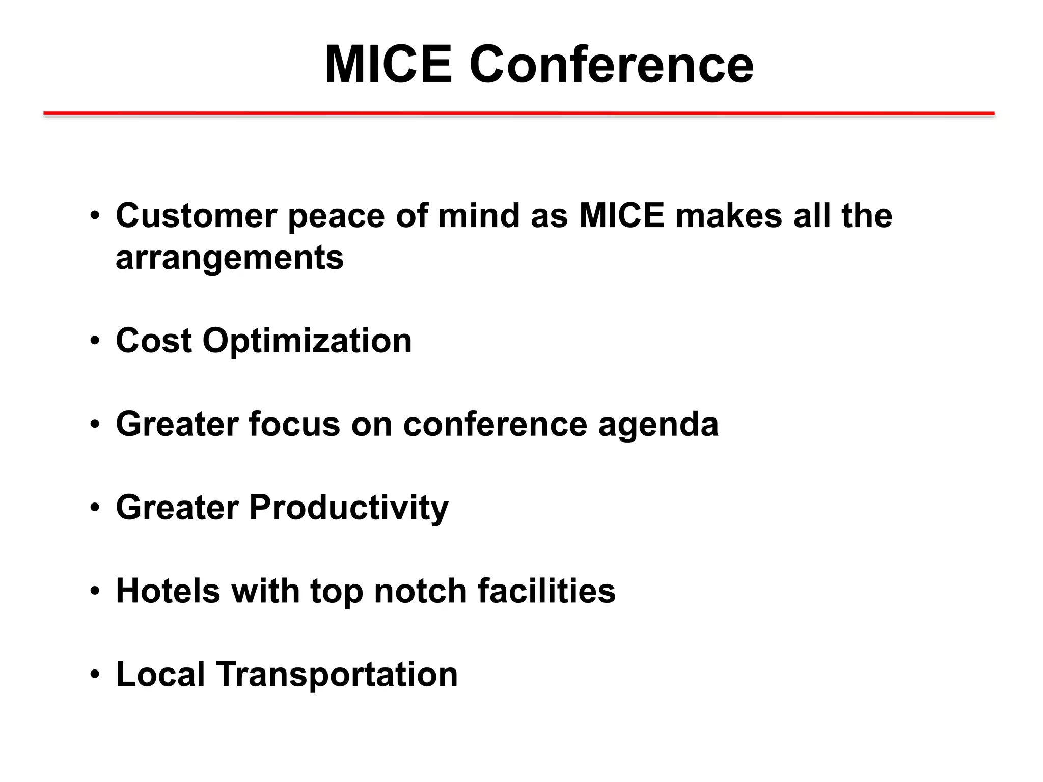MICE - Meeting Incentive Conference Exhibition | PPTX