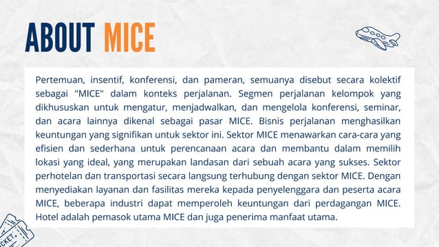 MICE "Meeting, Incentive, Convention, and Exhibition" | PDF