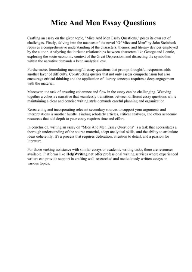 Mice And Men Essay Questions.pdf