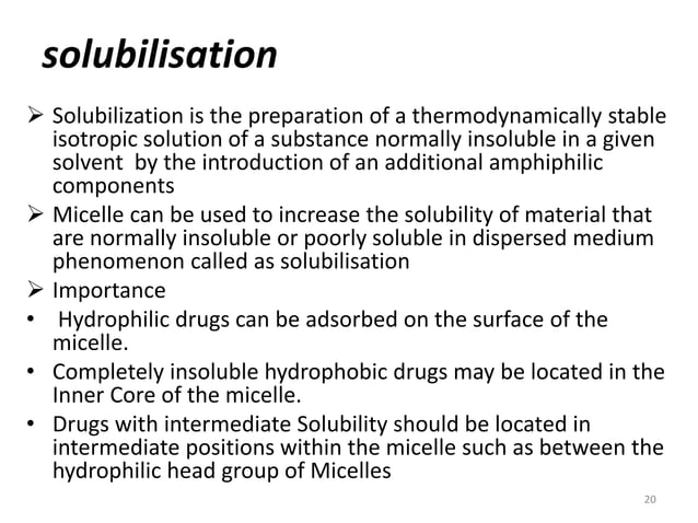 Micelle and critical micelle concentration | PPTX | Chemistry | Science