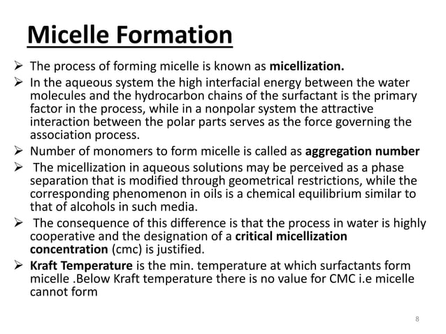 Micelle and critical micelle concentration | PPTX | Chemistry | Science