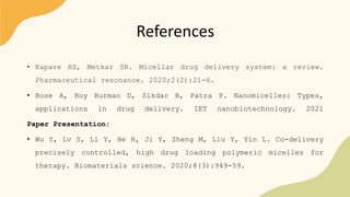 Micelle Drug Delivery System (Nanotechnology).pptx