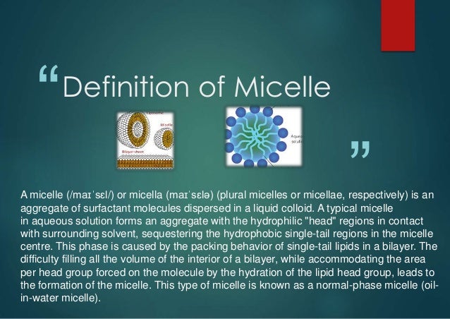 Micelle presentation
