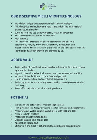 Micelle technology leaflet Swiss Pharma | PDF
