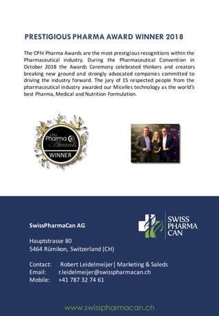 Micelle technology leaflet Swiss Pharma | PDF