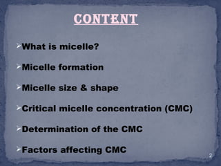 Micellization | PPT