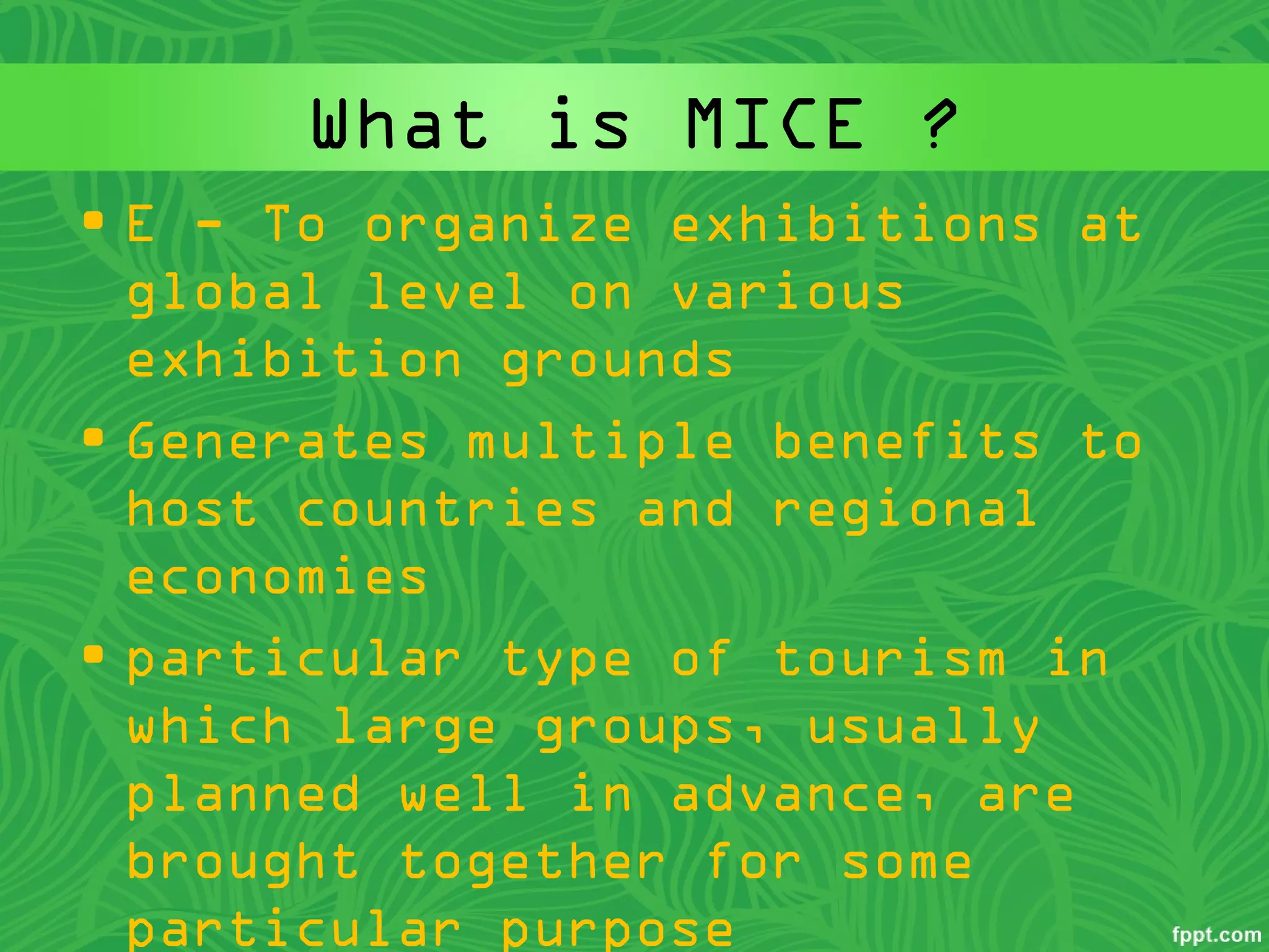 Mice tourism | PPT