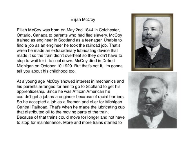 Elijah Mccoy S A Timeline Of Life