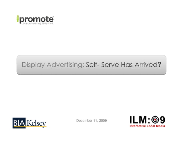 iPromote - Self Service Display | PPT