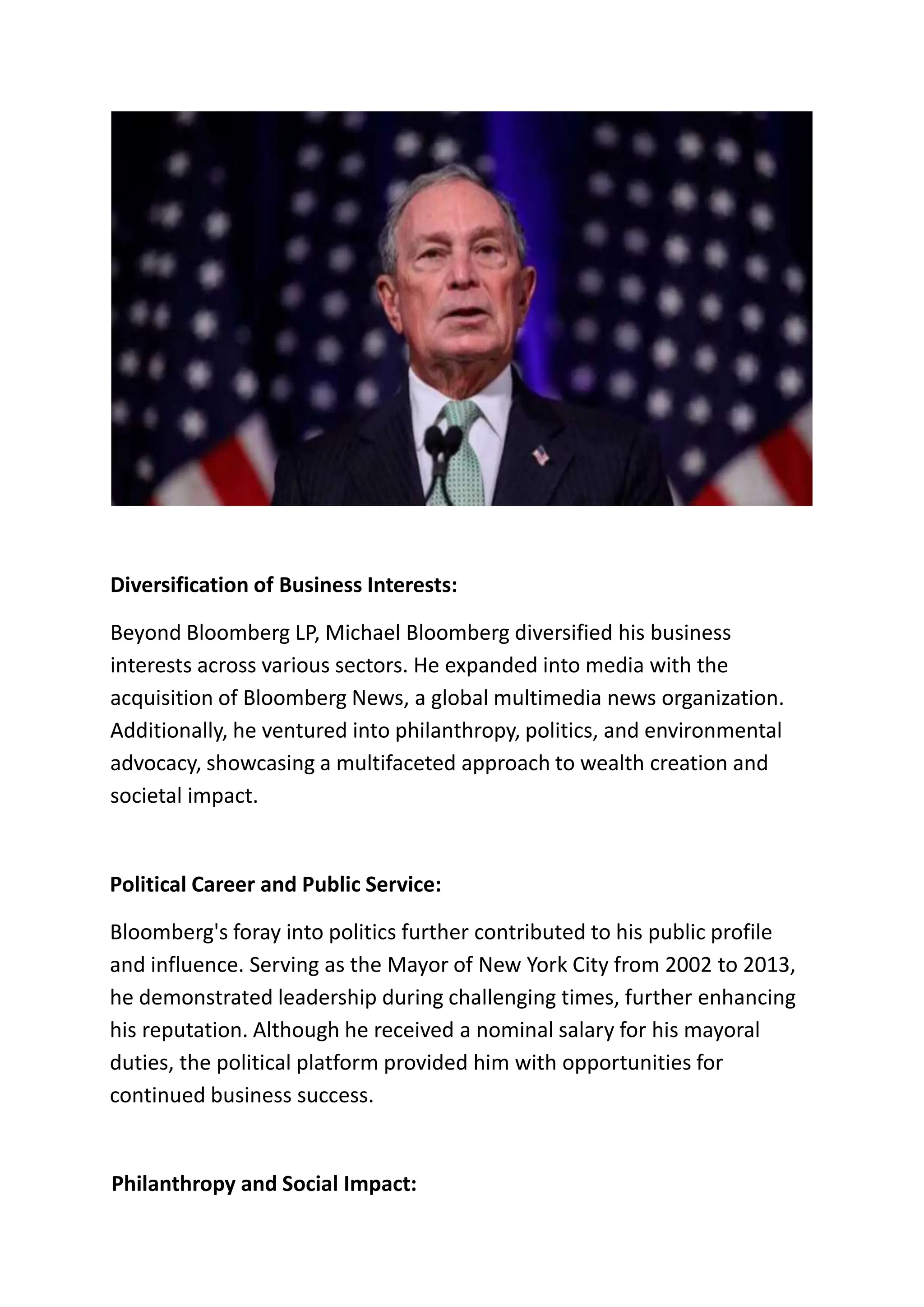 Michael-Bloomberg-Net-Worth-How-He-Made.ppt | Business Accounting ...
