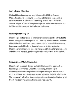 Michael-Bloomberg-Net-Worth-How-He-Made.ppt | Business Accounting ...