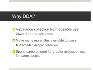 Levine-Clark, Recommended Practices for Demand-Driven Acquisition (DDA ...