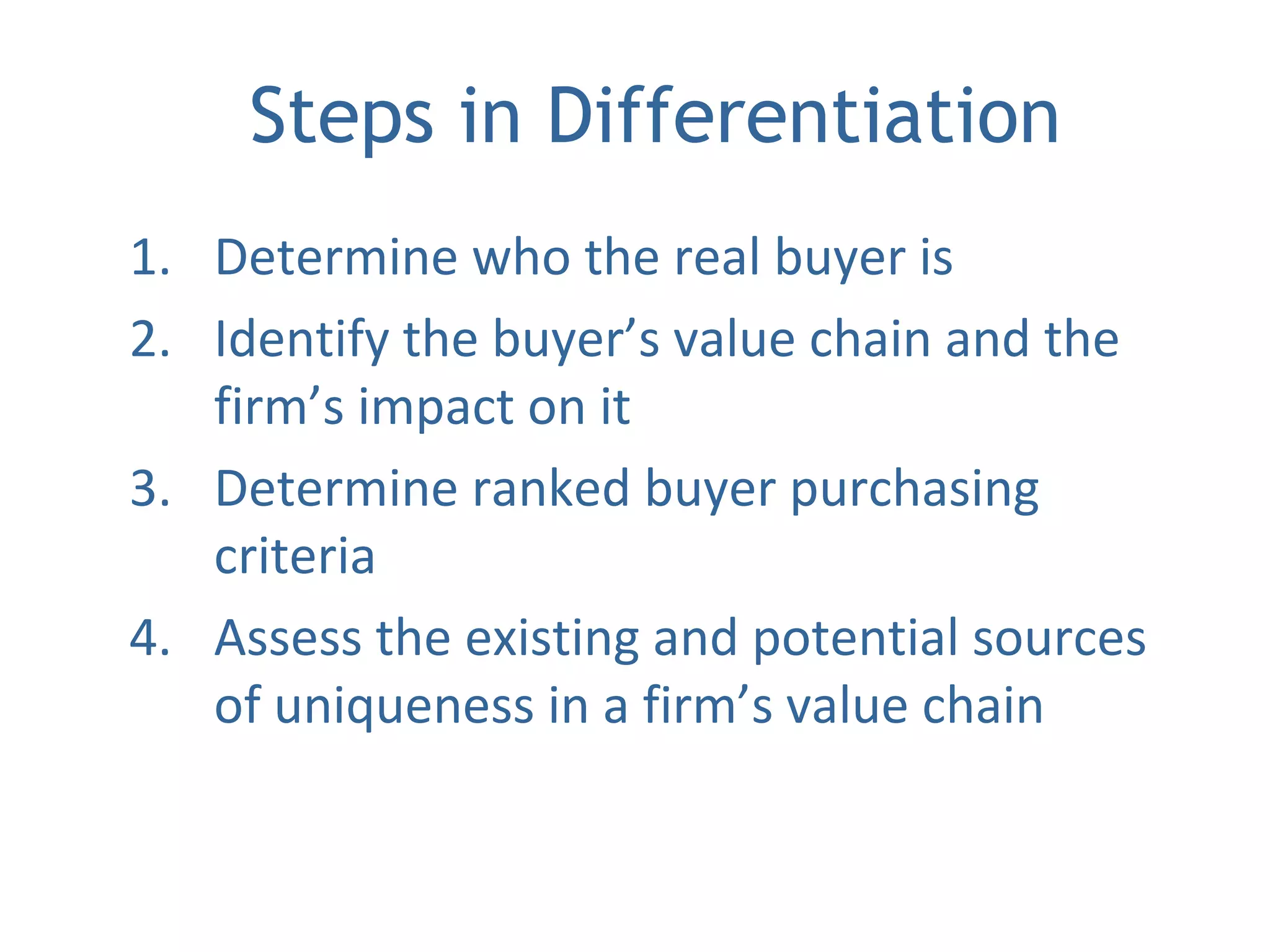 Value Chain: Create Buyer Value | PPT