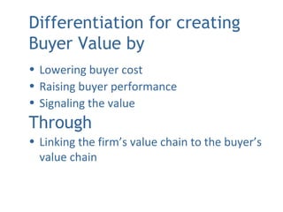 Value Chain: Create Buyer Value | PPT