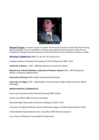 Michael Terrigno Profile | DOC