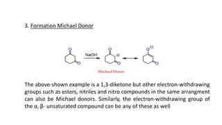 Michael Addition reaction M Pharm Pharmaceutical chemistry.pptx ...