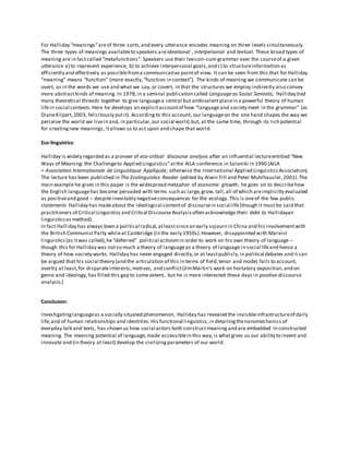 Michael Alexander Kirkwood Halliday | PDF