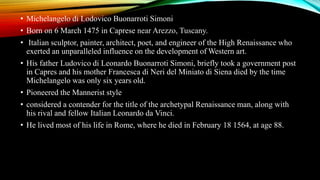 Michael angelo | PPTX