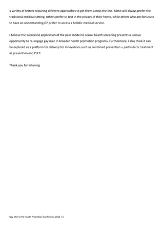 Barriers & motivations to HIV testing | PDF | Sexual Health | Diseases ...