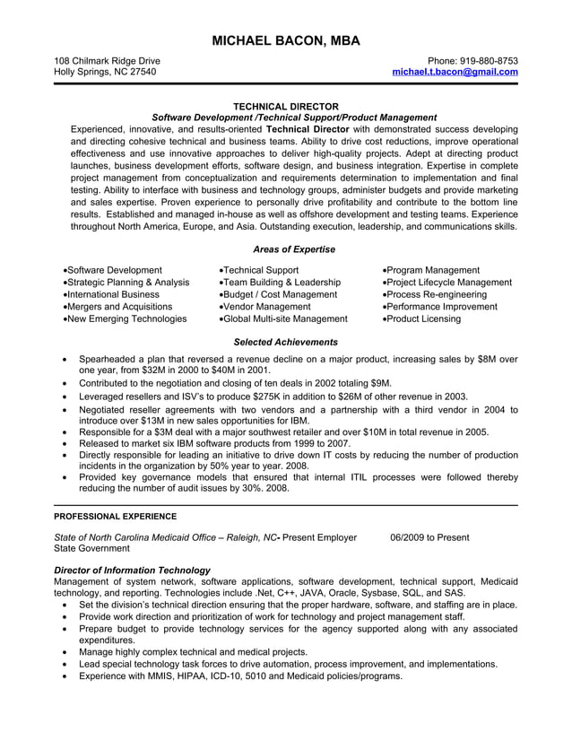 Michael Bacon 2010 | DOC | Sales | Business