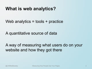 Michael Beasley - Measuring how people use your pages with web ...