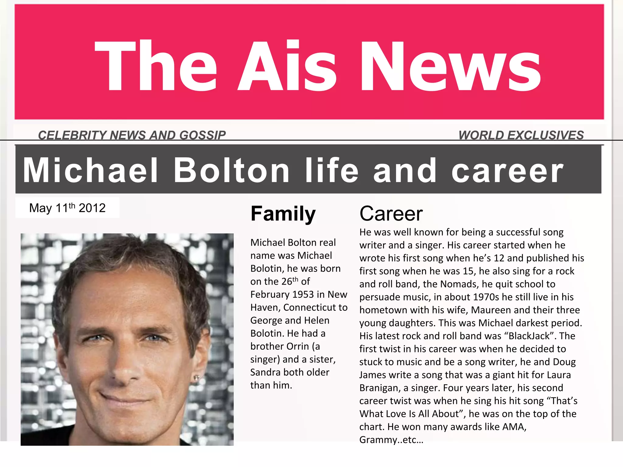 Michael bolton | PPTX