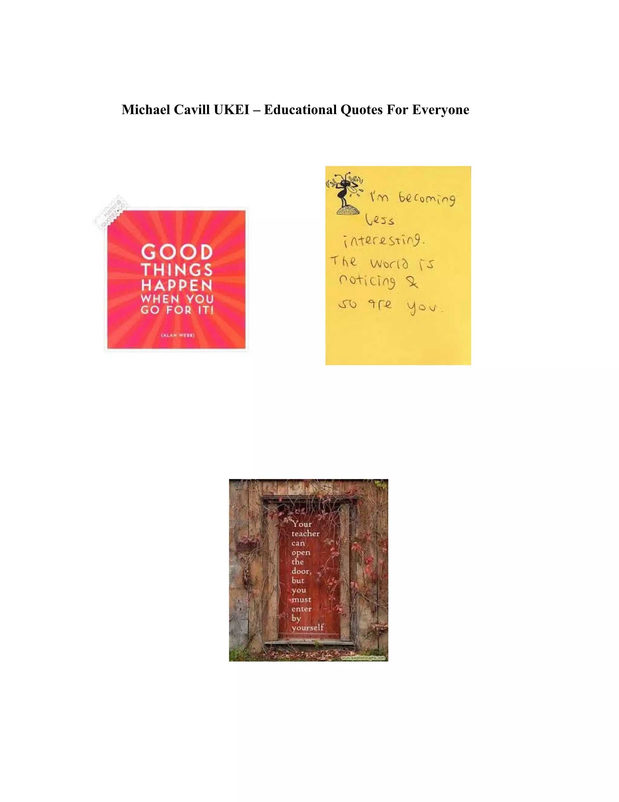 Michael cavill ukei educational quotes for everyone | DOC