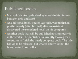 Michael crichton | PPTX