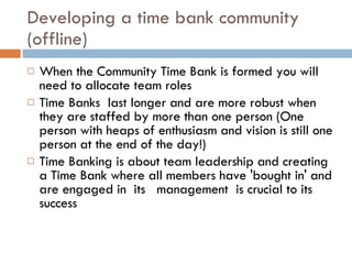 Time Banking Presentation | PPT