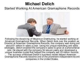 Michael Delich-Experienced Sales And Marketing Professional