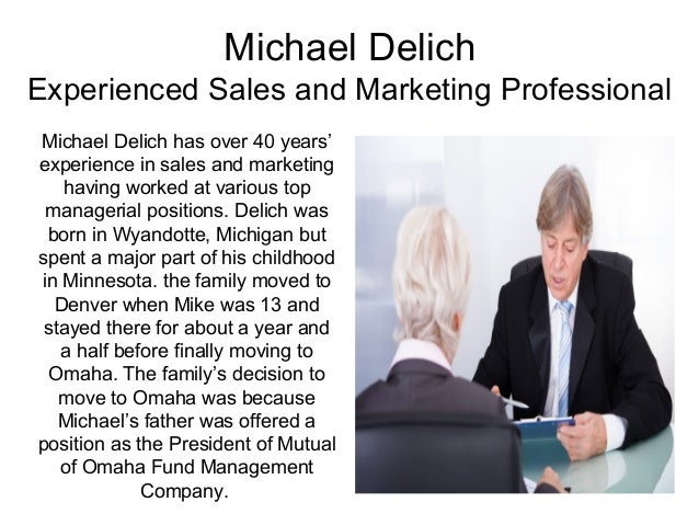 Michael Delich-Experienced Sales And Marketing Professional