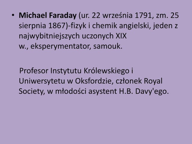 Michael faraday fizyka | PPTX