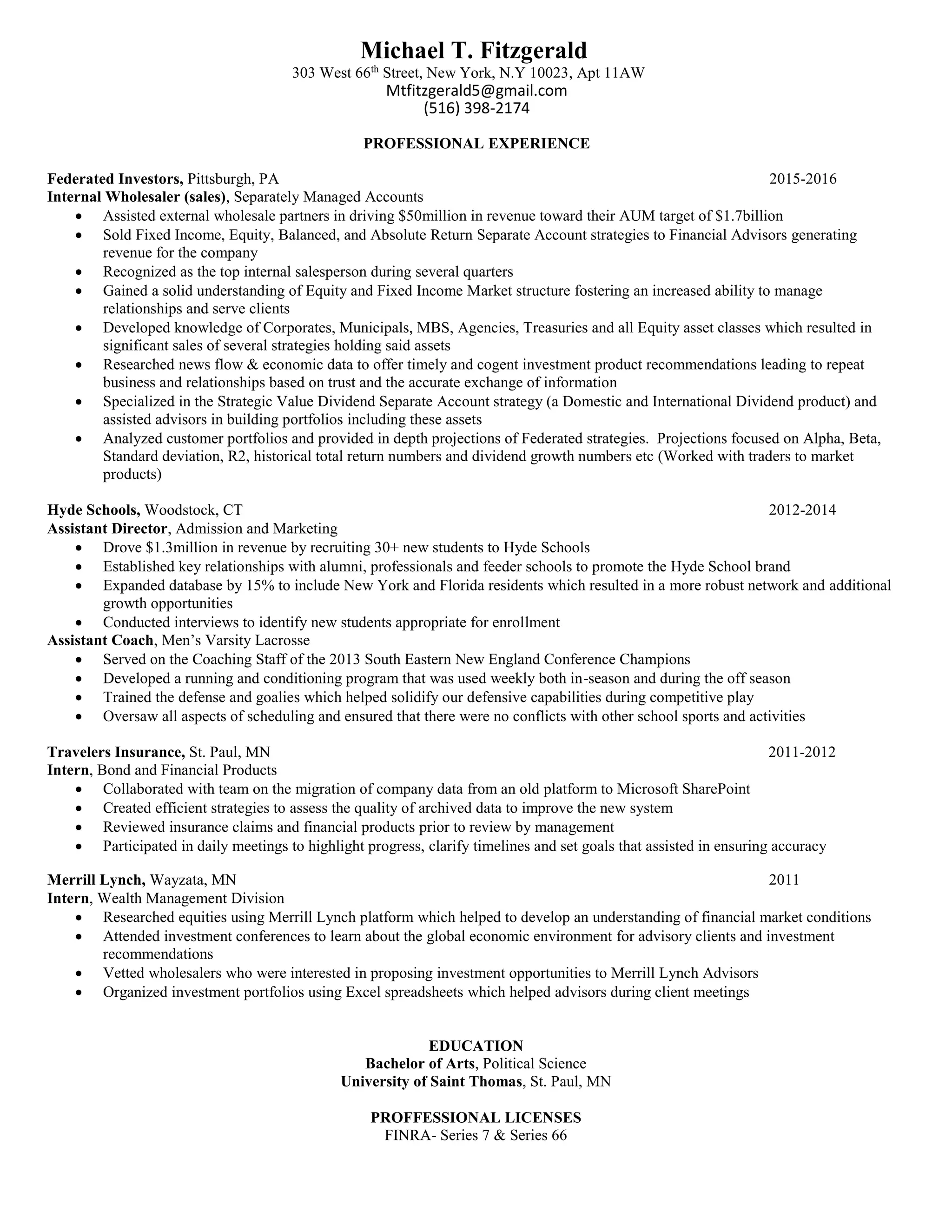 Michael fitzgerald 2016 resume.docx-dec 16 | PDF