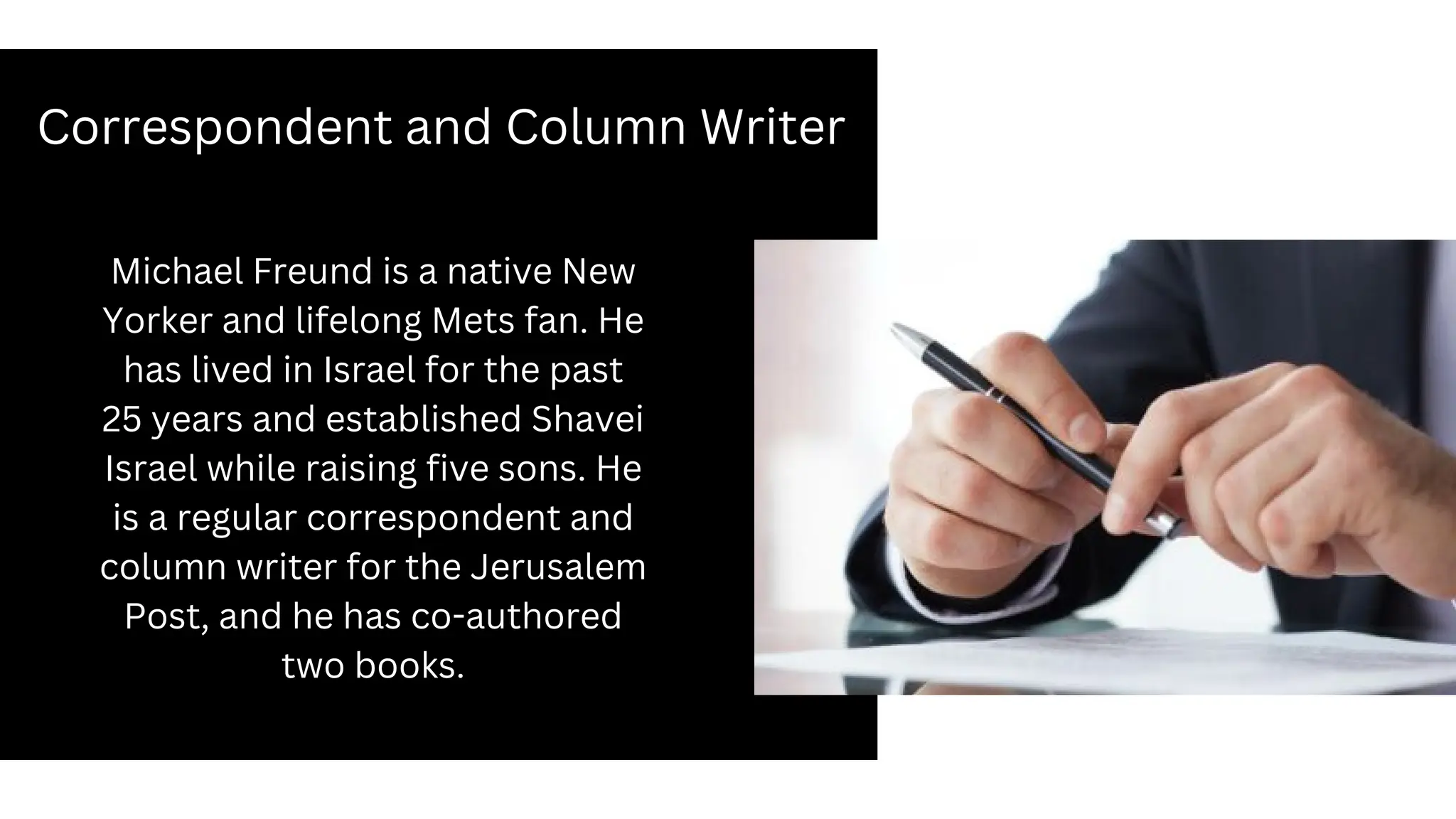 Michael Freund - Founder of Shavei Israel | PPT