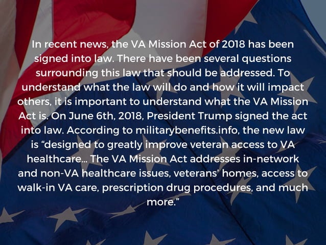 The VA Mission Act: What It Means for Veterans | Michael G. Sheppard | PDF