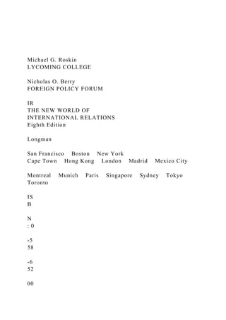 Michael G. RoskinLYCOMING COLLEGENicholas O. BerryFORE.docx