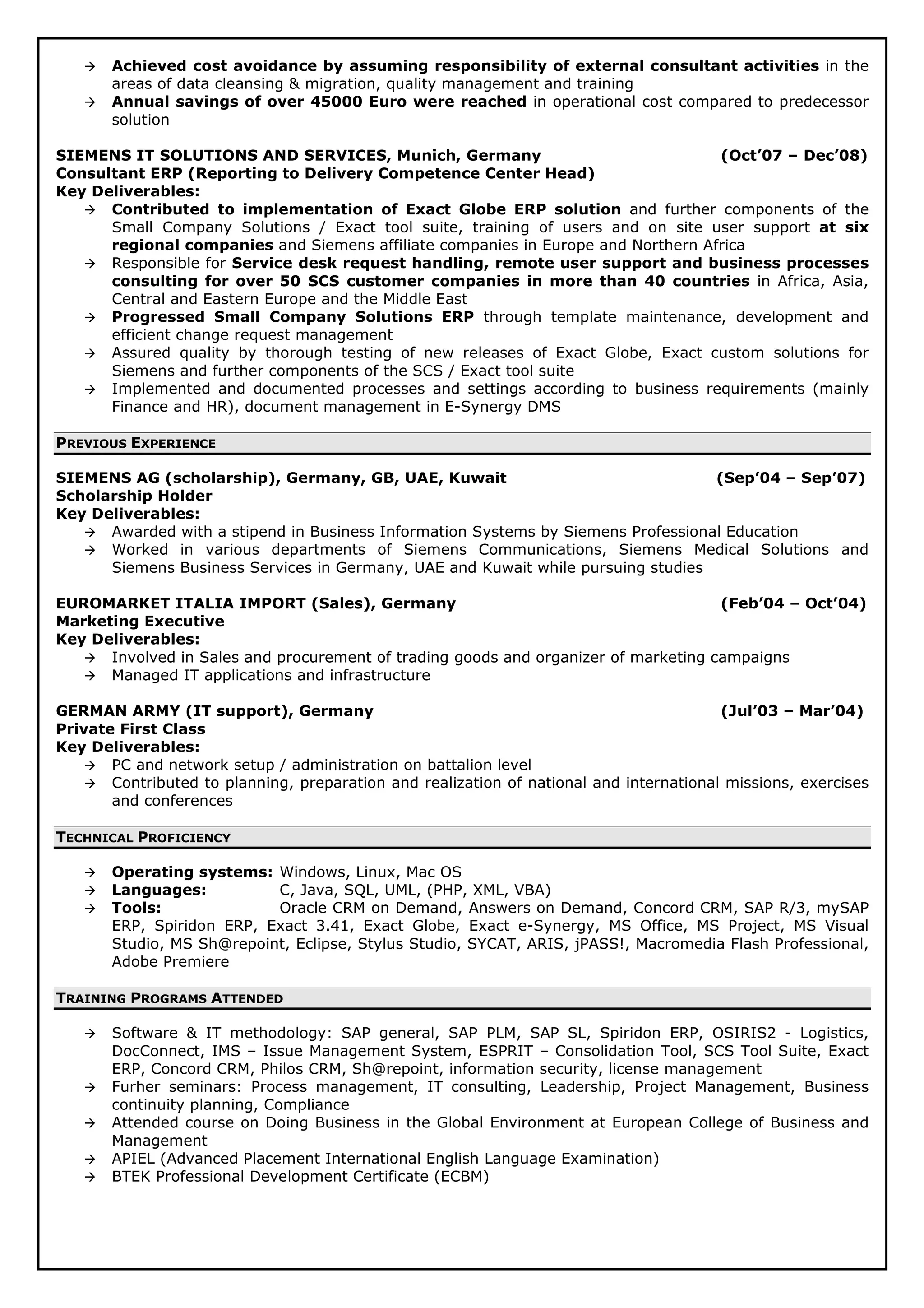 Michael Hofbauer Resume | PDF