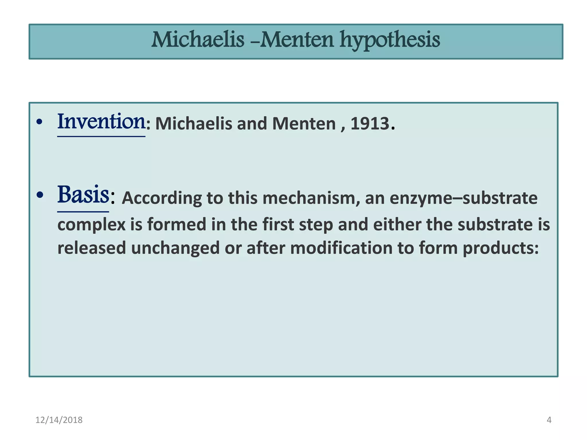 Michaelis menten | PPTX