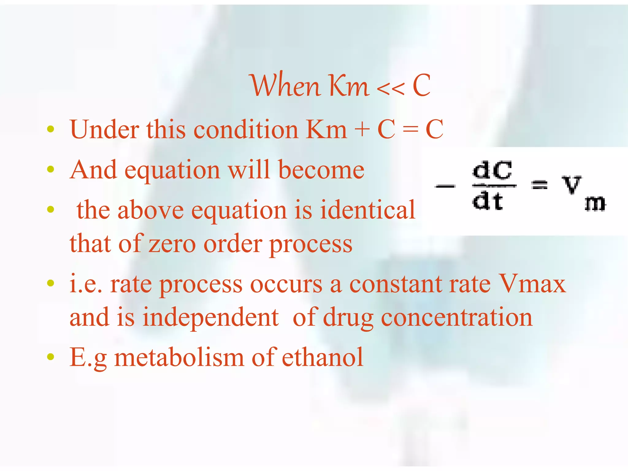 Michaelis menten kinetics Nonlinear Pharmacokinetics | PPTX
