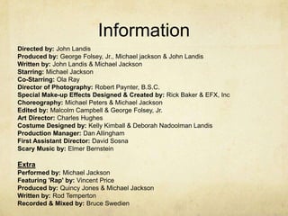 Thriller Music Video Analysis | PPTX