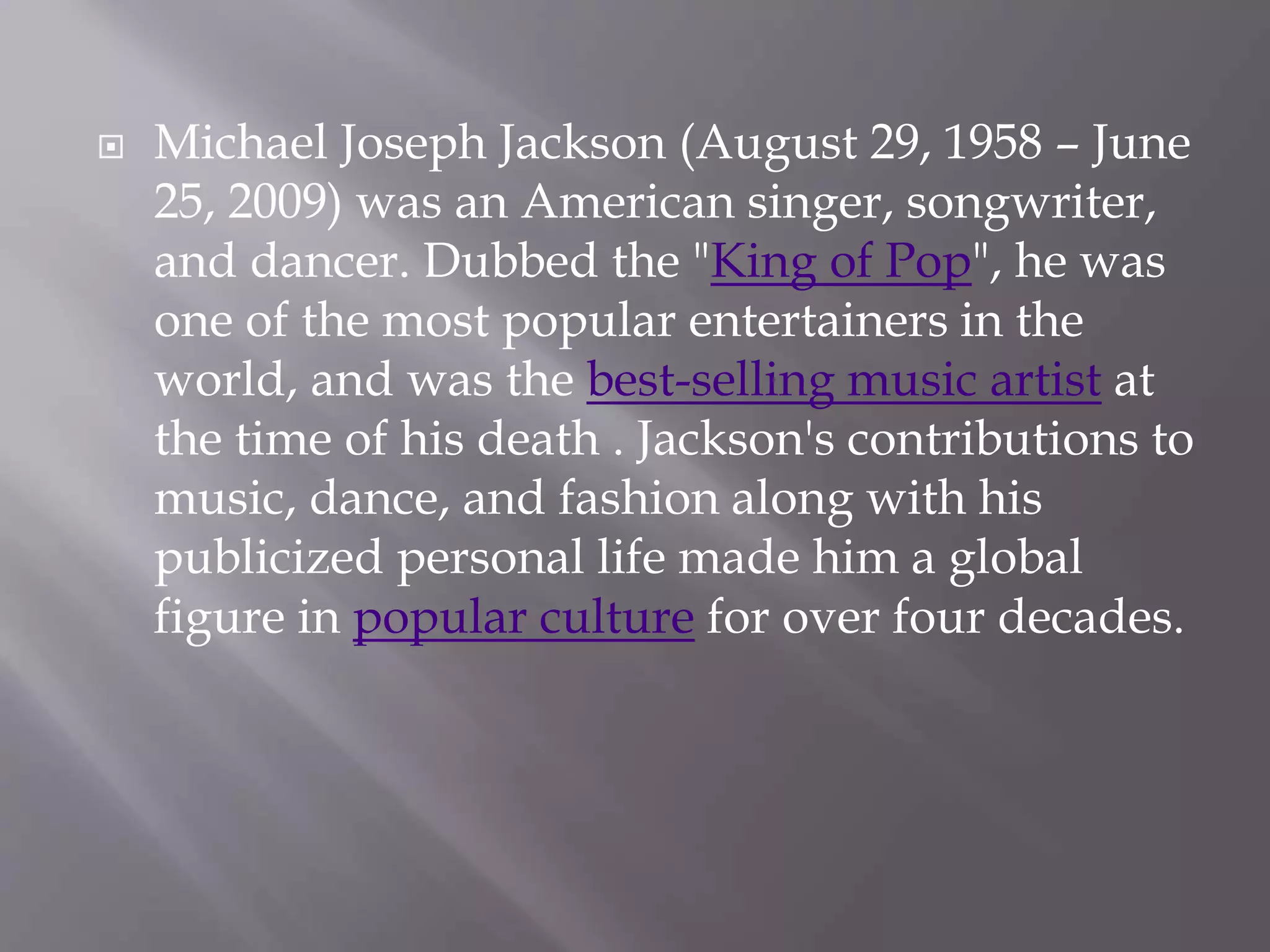 Michael jackson σούρλας | PPTX