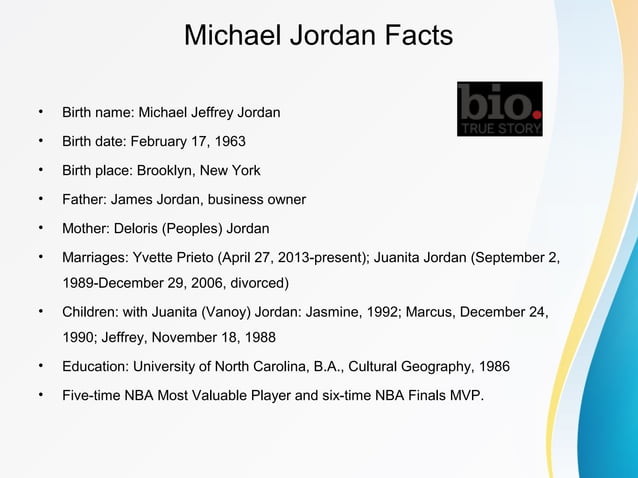 Michael Jordan Biography | PPT