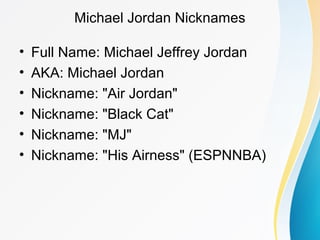 Michael Jordan Biography | PPT